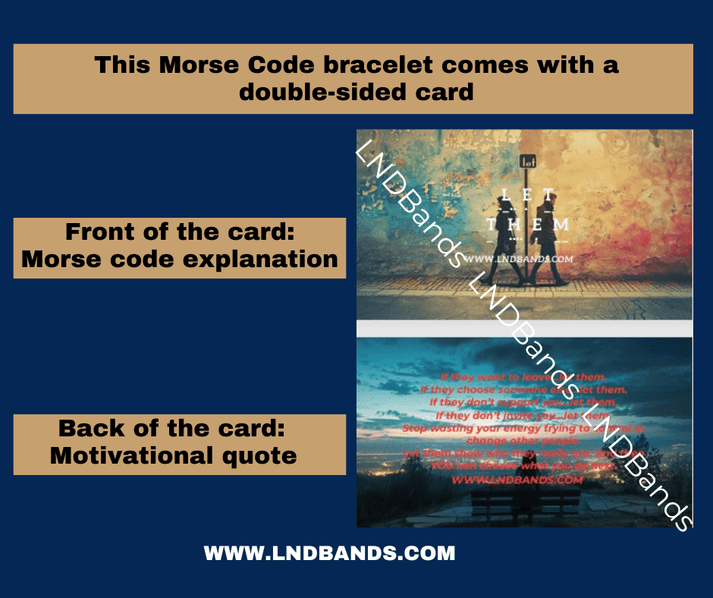 Morse code LET THEM African Turquoise Tiger eye Adjustable Bracelet ...