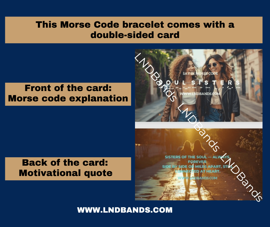 Morse Code "SOUL SISTERS" Beaded Bracelet with Secret Message – LND Bands